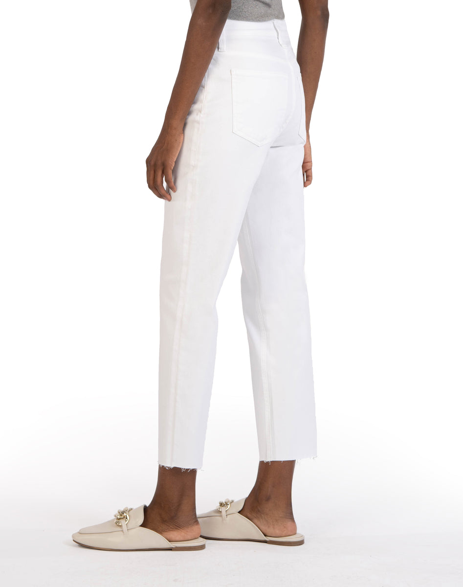 REESE HIGH RISE FAB AB ANKLE STRAIGHT / OPTIC WHITE – Raiment Loft